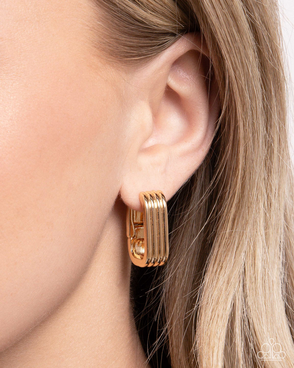 Vendetta Vanity - Gold Oval Hinge Hoop Earrings – Sugar Bee Bling ...