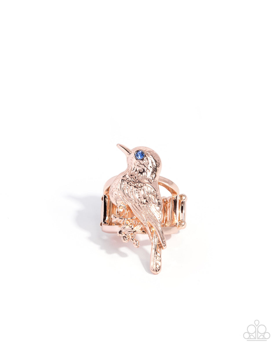 Songbird Season - Rose Gold Bird Ring – Sugar Bee Bling - Paparazzi ...