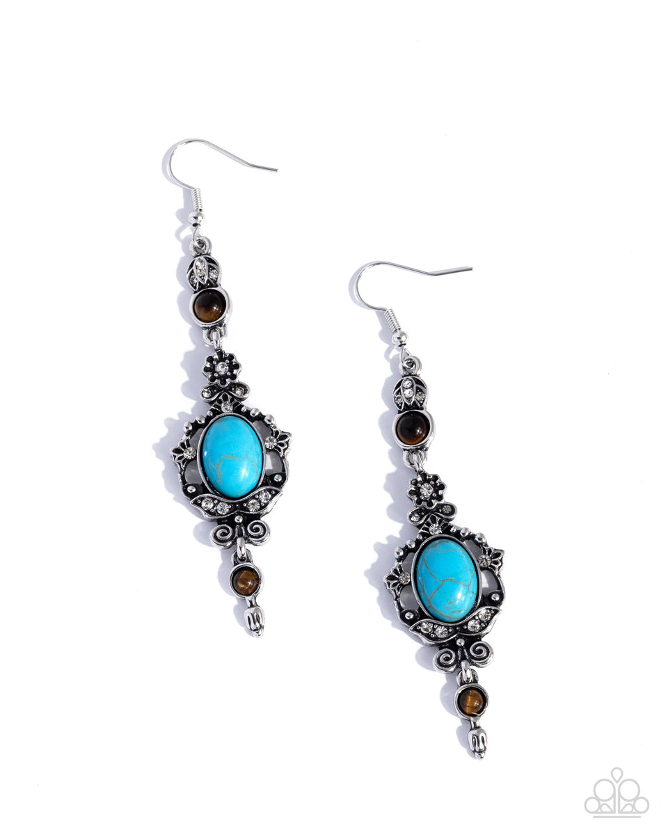 Savvy Sway - Blue Turquoise Silver Earrings – Sugar Bee Bling ...