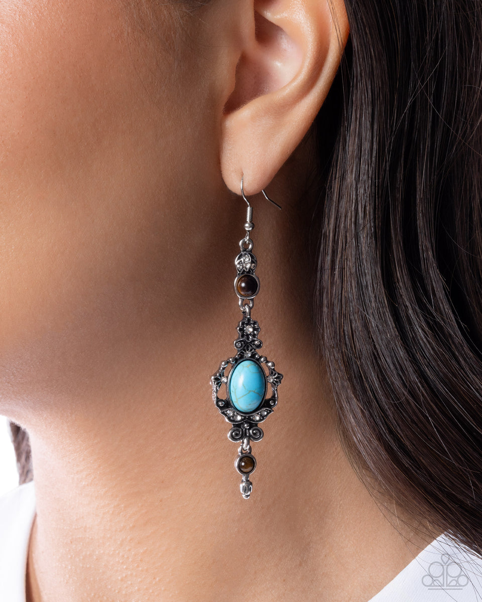 Savvy Sway - Blue Turquoise Silver Earrings – Sugar Bee Bling ...