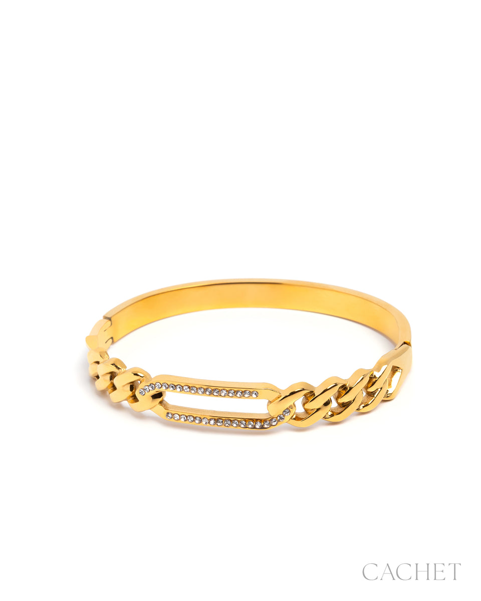 Attirante - 18K Gold Plated Hinge Bracelet – Sugar Bee Bling ...
