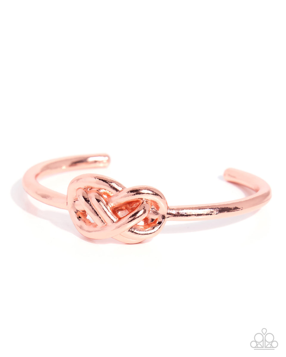 Last KNOT Least - Copper Shiny Knotted Cuff Bracelet – Sugar Bee Bling ...