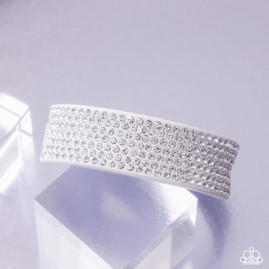 Sprinkling Studs - White Hinge Bracelet - Gimme the Glitz 2025 – Sugar ...