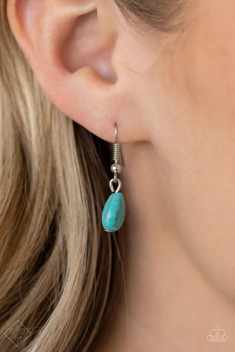 Saguaro Soul Trek - Blue Turquoise Silver Necklace - Paparazzi Fashion ...